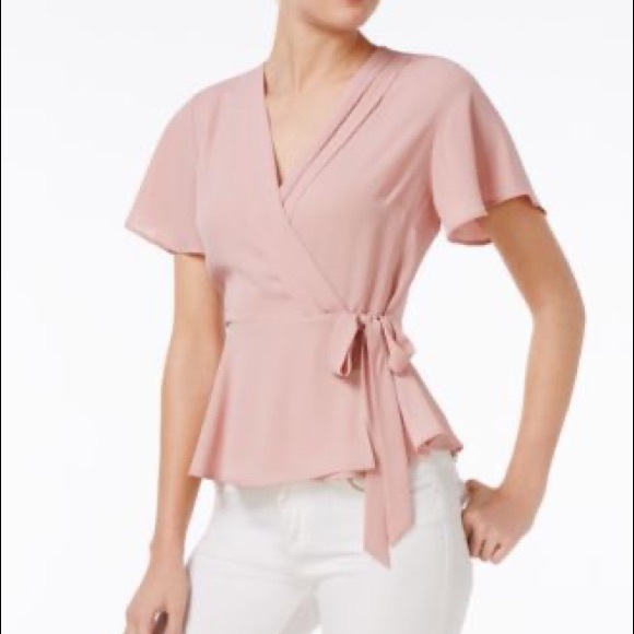Monteau | Tops | Pink Wrap Top | Poshmark